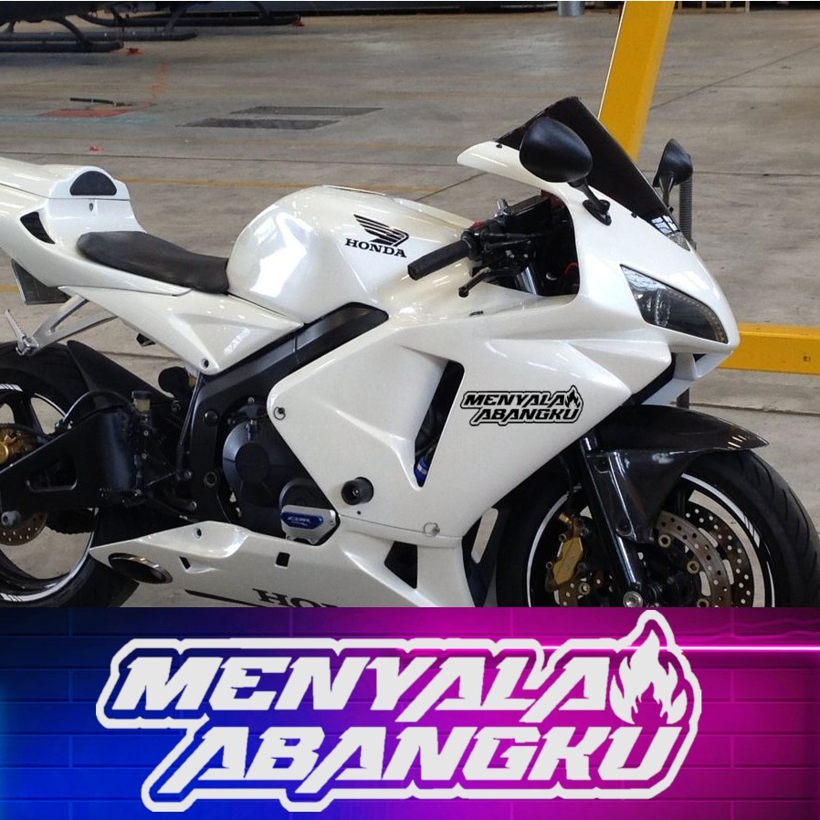 Jual Stiker Cutting Tulisan Viral Menyala Abangku Variasi Motor Helm ...