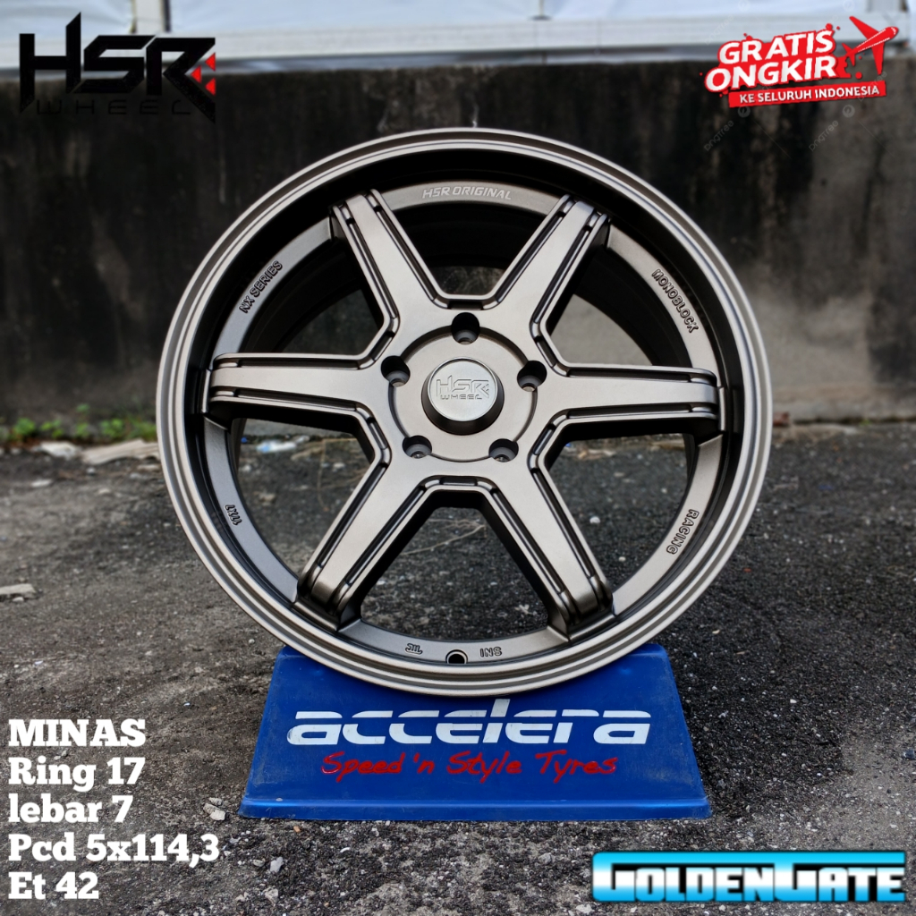 Jual Velg te37 ring 17 5x114 lebar 7 bronze hsr wheel type minas cocok untuk Ertiga, Innova, avp ...