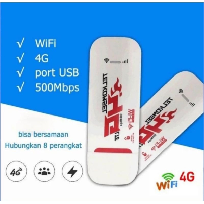 Jual Modem Usb + Wifi Dongle 4G 500mbps (bisa colok ke powerbank ...