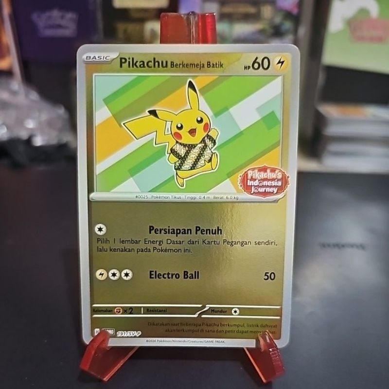Jual pikachu batik v1 hologram foil original tcg kartu | Shopee Indonesia