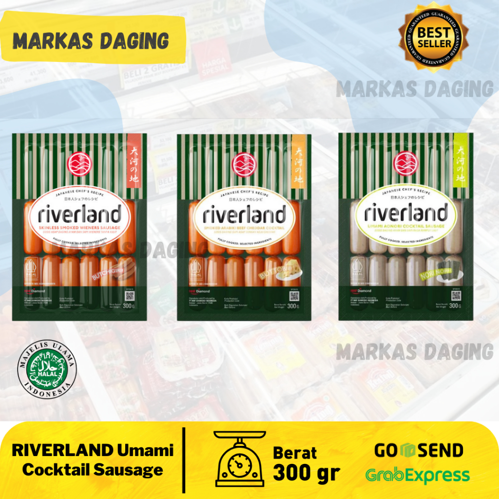 Jual Riverland Skinless Smoked Wieners Cocktail | Riverland Skinless ...