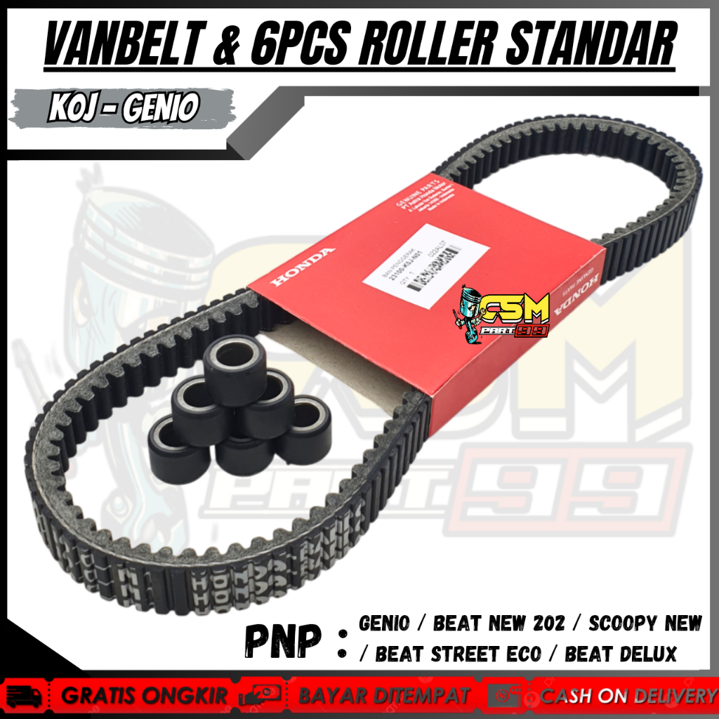 Jual PAKET VANBELT KOJ + ROLLER SET GENIO / BEAT STREET / BEAT DELUXE / BEAT NEW /SCOOPY F1 ESP ...