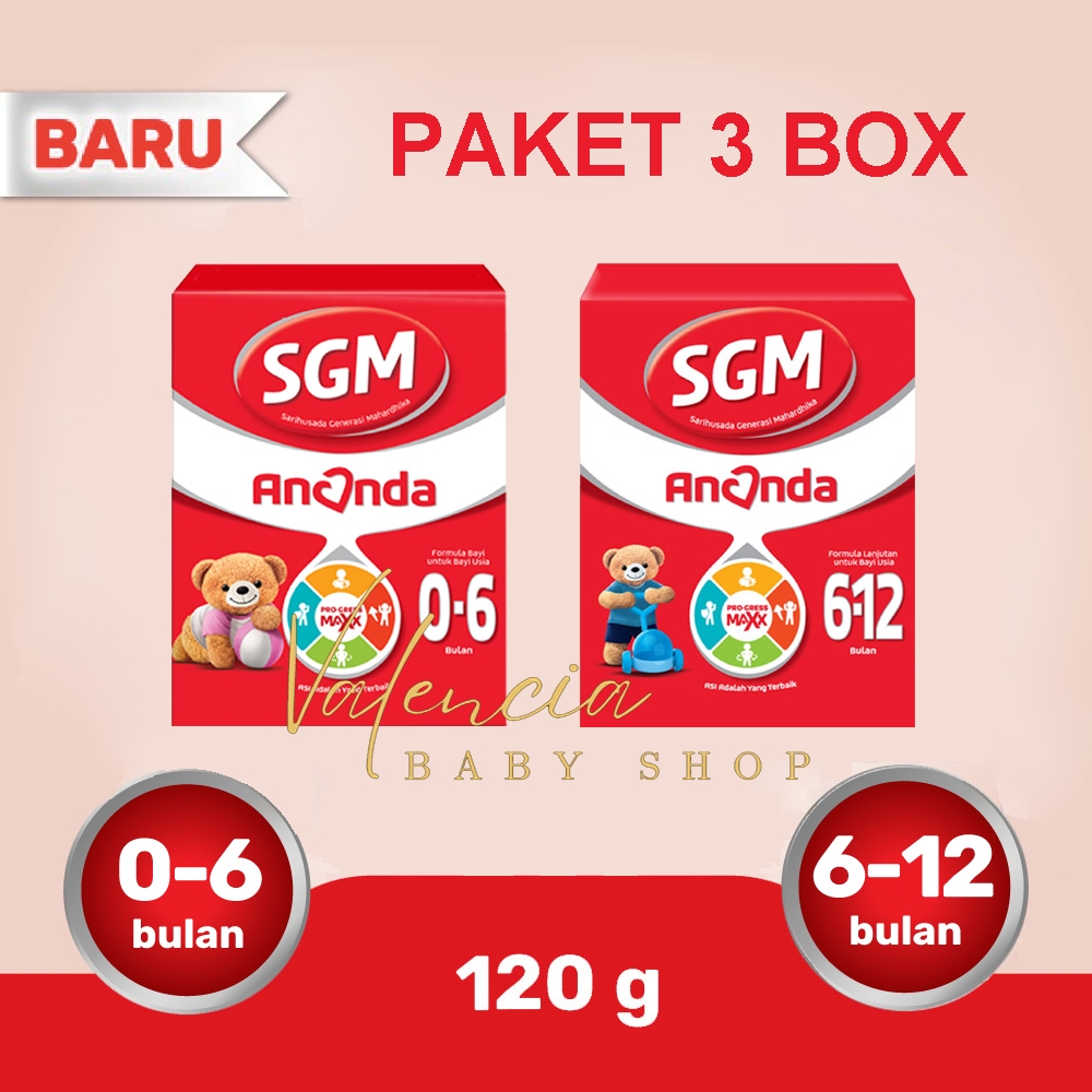 Jual PAKET 3 BOX SGM ANANDA 0-6 BULAN / 6-12 BULAN 120GR | Shopee Indonesia