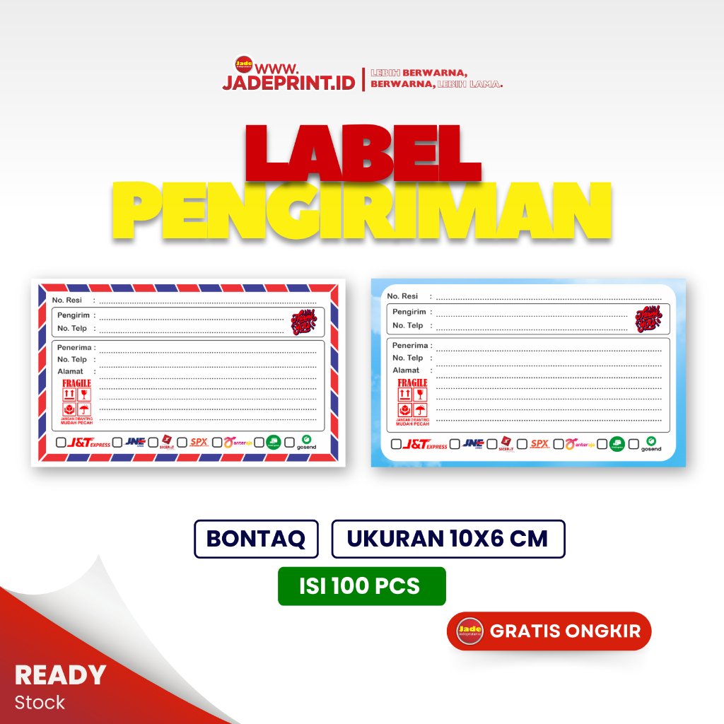 Jual [STICKER LABEL PENGIRIMAN] Stiker Label Pengiriman Ekspedisi ...