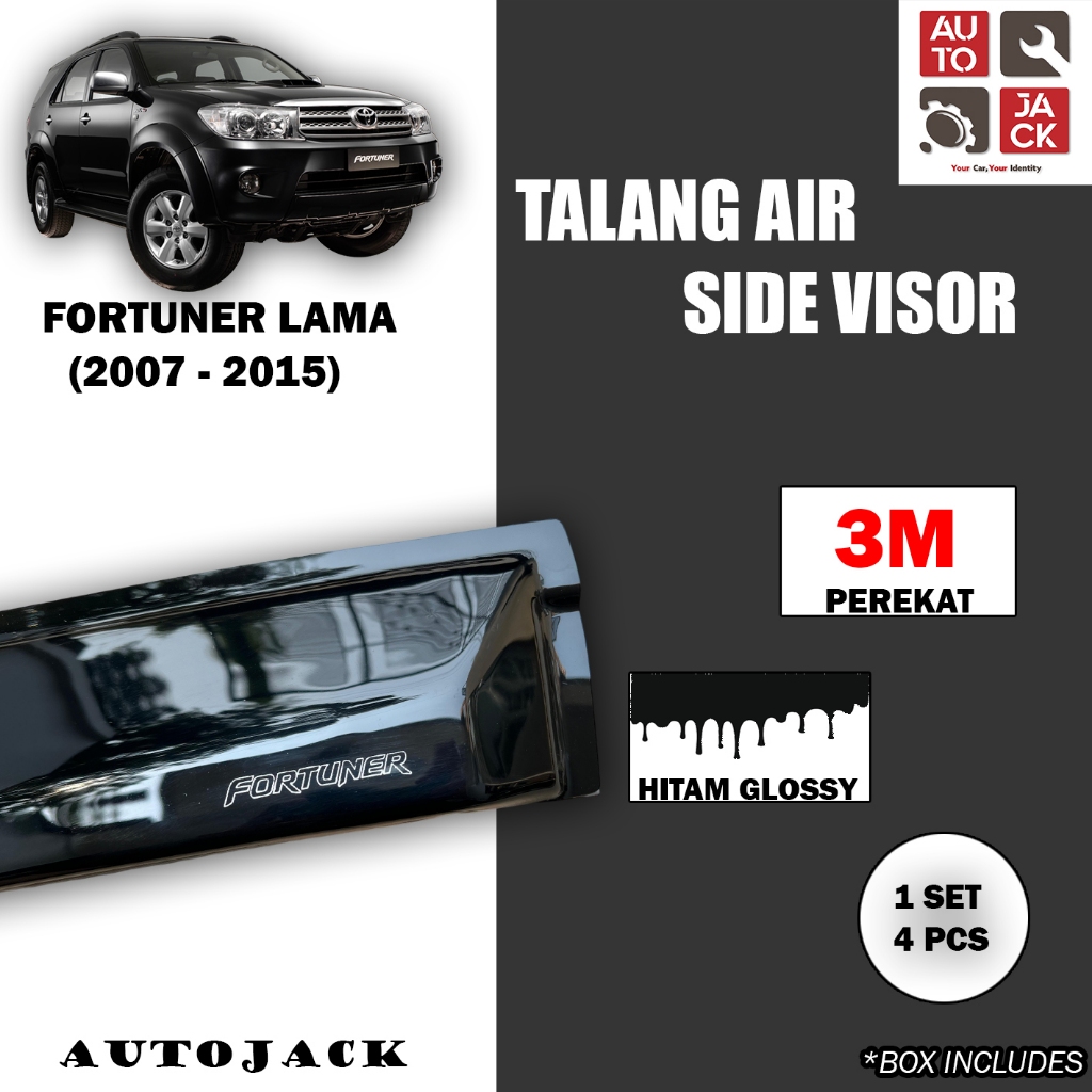 Jual TALANG AIR FORTUNER 2007 - 2015 / SIDE VISOR FORTUNER LAMA / ACCESSORIES FORTUNER | Shopee ...