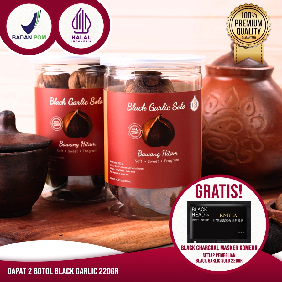 Jual 2 BOTOL PREMIUM JUMBO BLACK GARLIC TUNGGAL BLACK GARLIC LANANG HSD ...