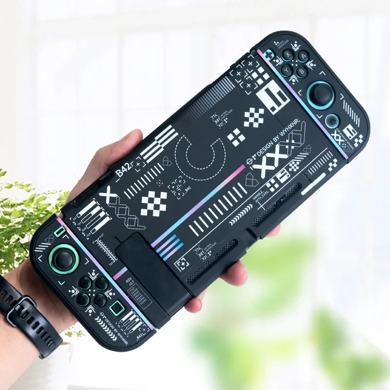 Jual Mecha Black PC Matte Hard Cover Crystal Shell Full Protector For Nintendo Switch/NS Oled ...