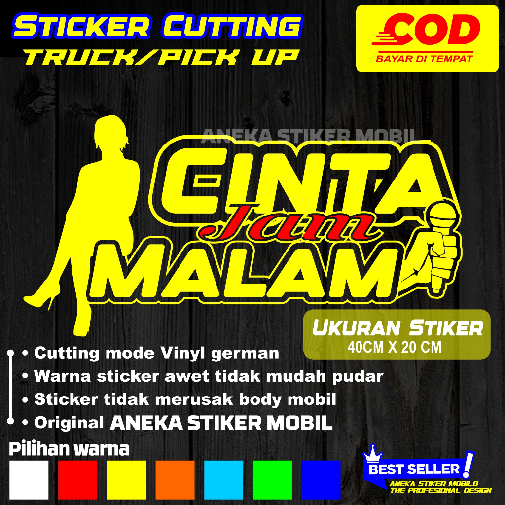 Jual Stiker Cinta Jam Malam Sticker Cutting Kaca Truck Dan Pick up ...