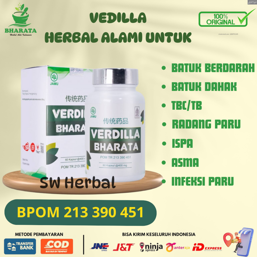 Jual VERDILLA BHARATA Batuk Berlendir Berdarah TBC TB Asma ISPA Flek ...