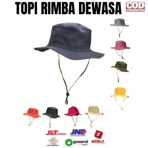 Jual Topi Rimba Gunung Hiking Adventure Tali Polos Pria Wanita | Shopee ...
