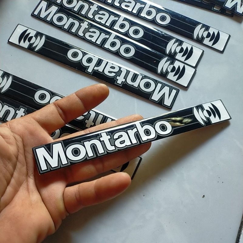 Jual MONTARBO LABEL/LOGO/STICKER TIMBUL/EMBLEM GRILLBOX SPEAKER UK ORI ...