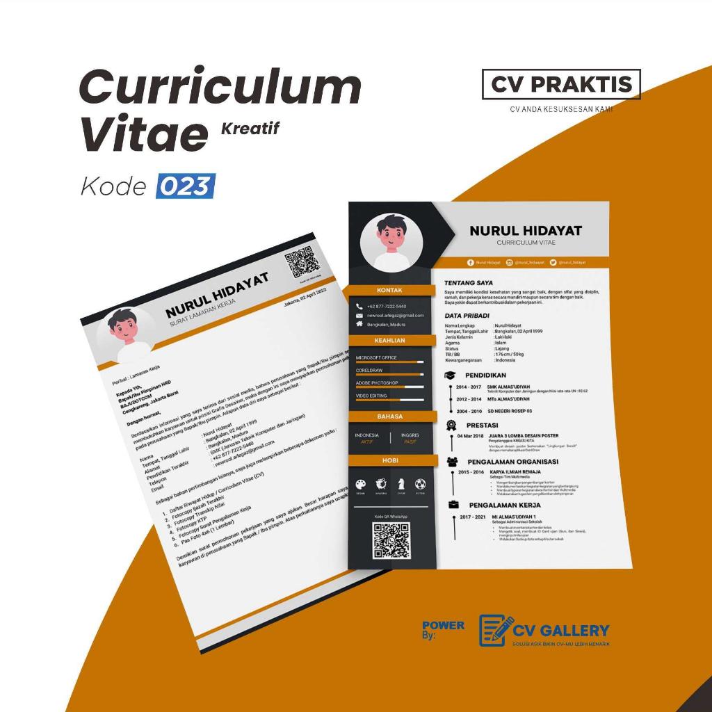 Jual DESAIN 023 | CV KREATIF | CURRICULUM VITAE | RESUME | CV PROFESIONAL | DAFTAR RIWAYAT HIDUP ...
