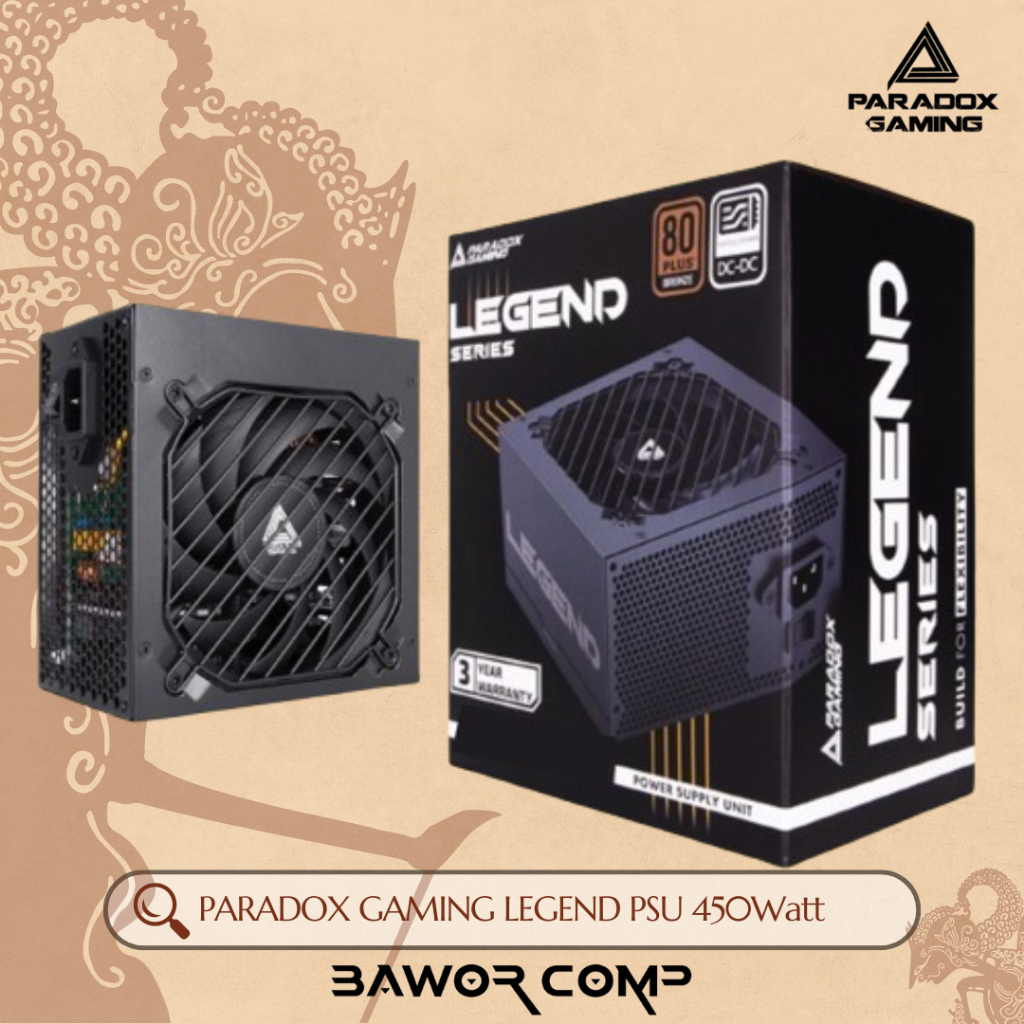 Jual PARADOX GAMING LEGEND PSU 450W 80+ Full Modullar | Power Supply ...