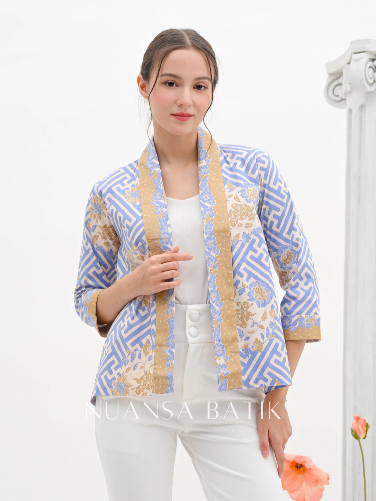 Jual Nuansa Batik Outer Batik Lengan 7/8 Bahan Katun Stretch | Shopee ...