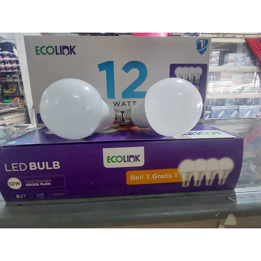Jual LED BULB ECOLINK 12W BELI 3 GRATIS 1 | Shopee Indonesia