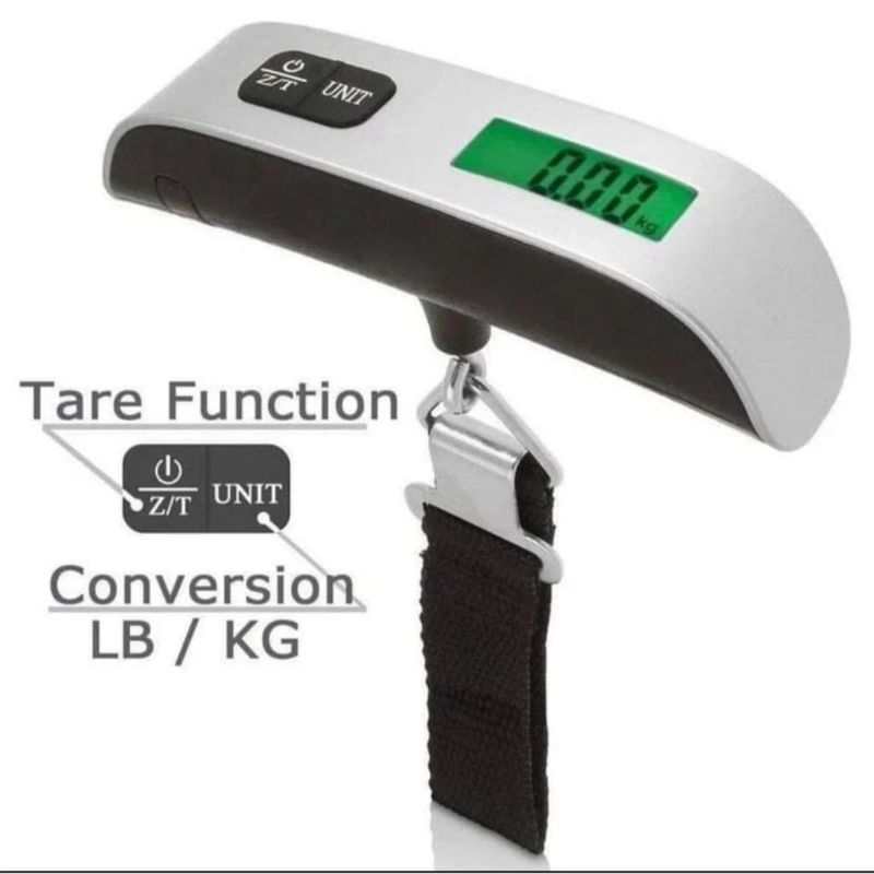 Jual TIMBANGAN KOPER ELECTRONIC SILVER LUGGAGE SCALE TRAVEL GANTUNG ...