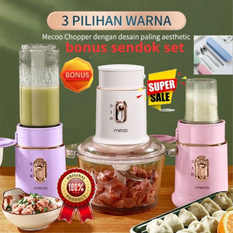 Jual mecco chopper 5 in 1 wn 103 milky white meko penggiling daging ...