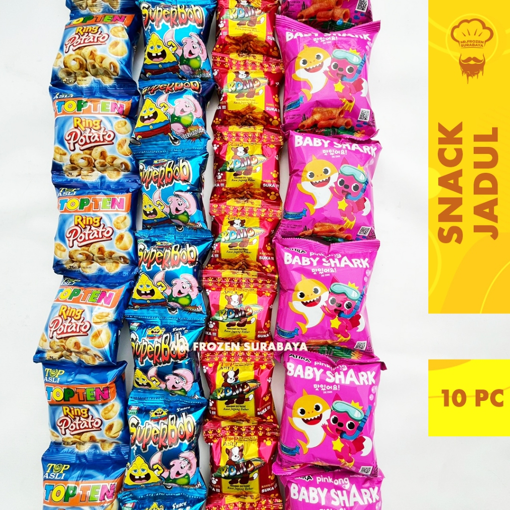 Jual Aneka Snack Jadul Topten Ring Komo Jagung Miko Nangka Superbob Isi ...