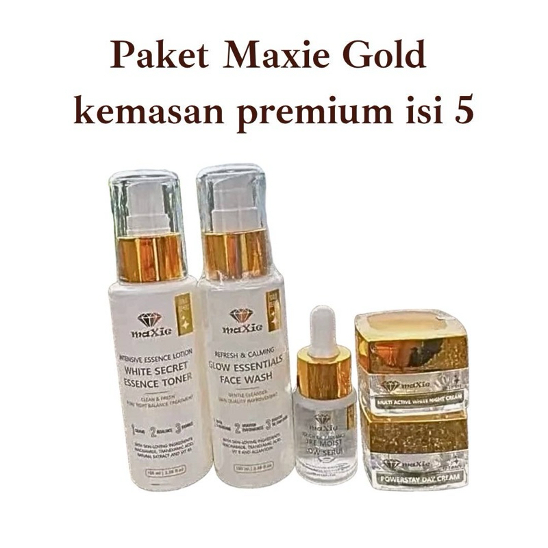 Jual Paket skincare MAXIE GOLD premium kemasan series isi 5 Facial wash ...