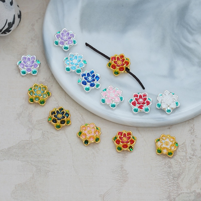 Jual BeadsBaby88 Manik Mote Lotus Teratai Mini Besi Warna Warni cantik ...