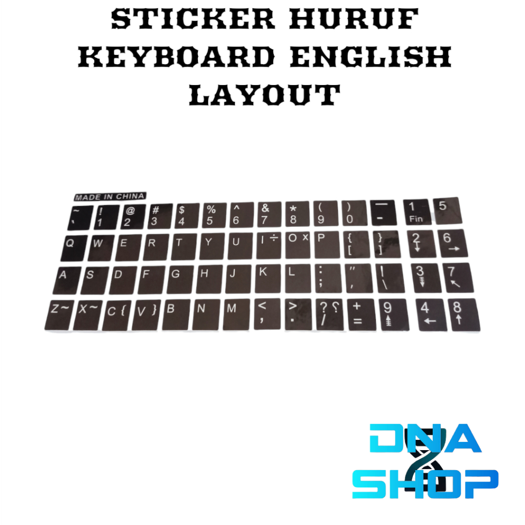 Jual Sticker papan ketik huruf / english keyboard sticker komputer ...