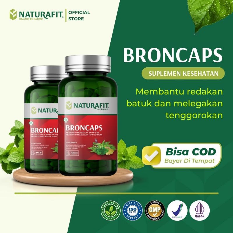 Jual BRONCAPS Naturafit - Obat Herbal Paru untuk Flu, Batuk Menahun ...