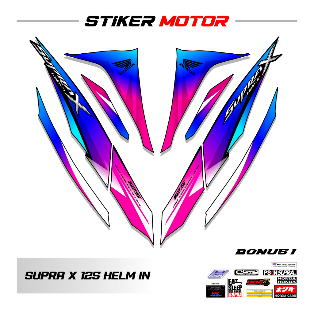 Jual SP103 Striping Stiker Motor Supra X 125 Helm In 2010 2011 Variasi ...
