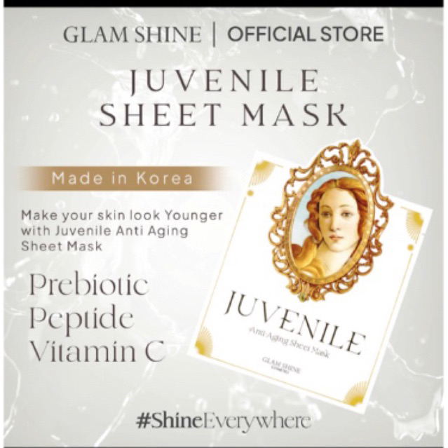 Jual SHEET MASK GLAM SHINE ( LUMINUS Brightening & JUVENILE Anti Aging ...
