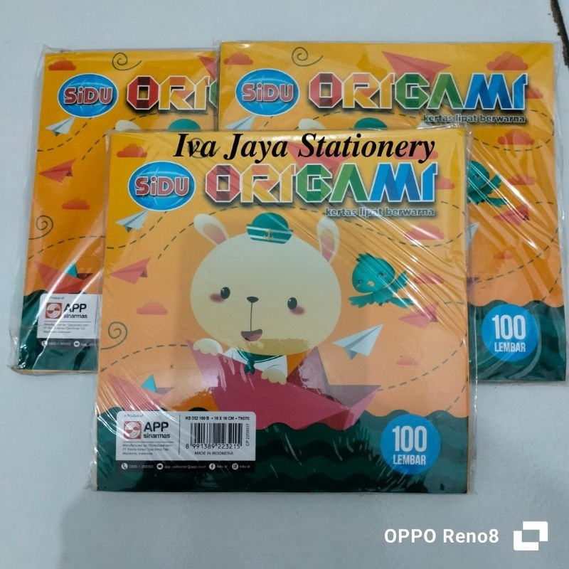 Jual 1 Pak Origami Besar 16x16 cm / Kertas Origami SIDU ( Isi 100 ...