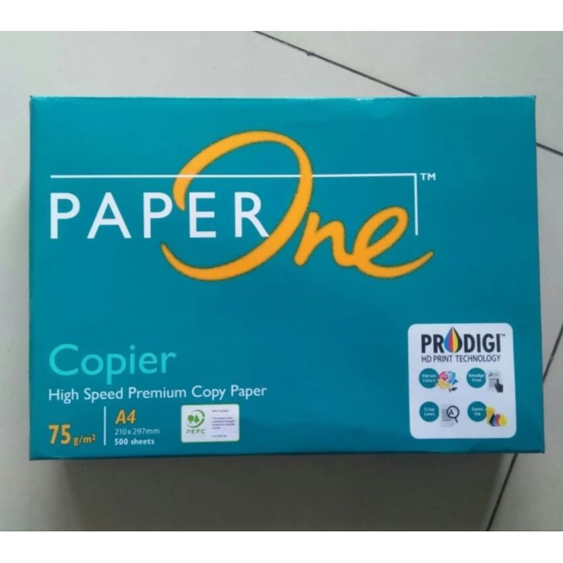 Jual kertas hvs A4 75gram paperone /kertas photocopy, print | Shopee Indonesia