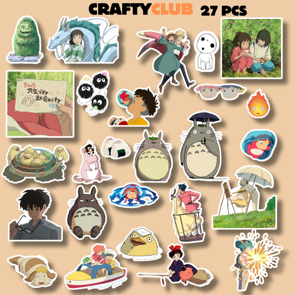 Jual Stiker Anime Ghibli Totoro, Ghibli Aesthethic (Vinyl 27 PCS) untuk ...