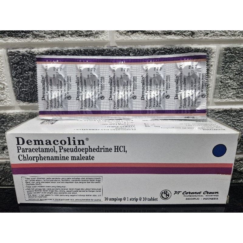 Jual DEMACOLIN STRIP ISI 10 TABLET - OBAT DEMAM FLU PILEK/ED AGUSTUS ...