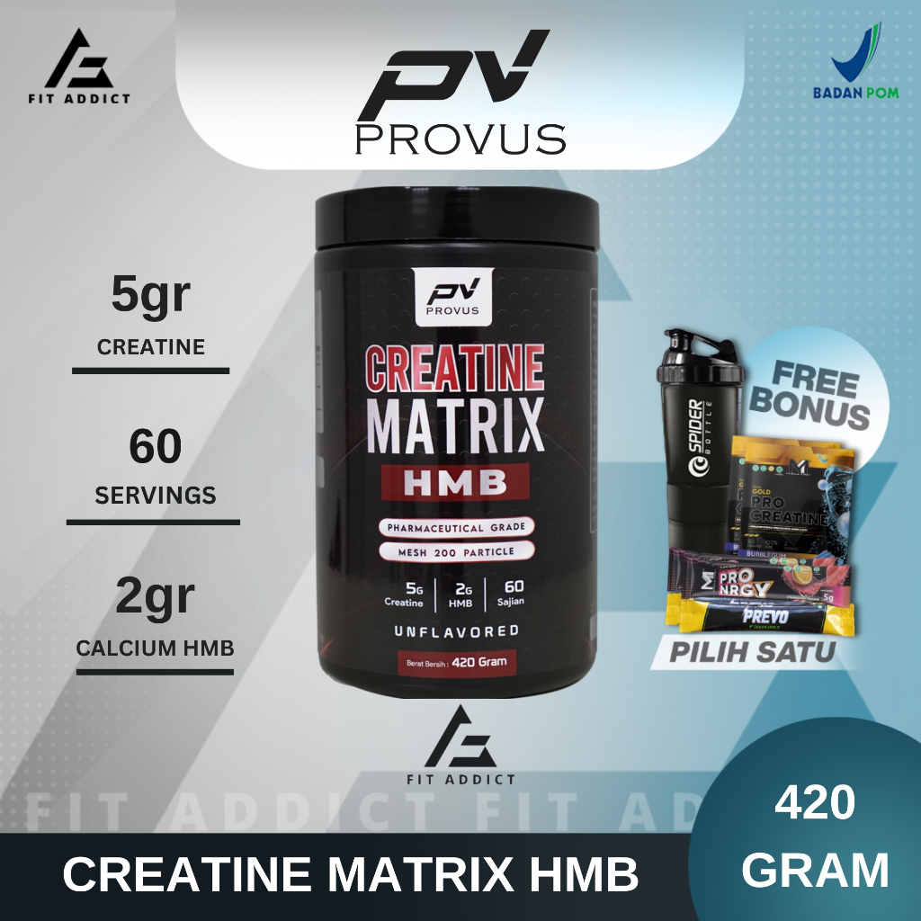 Jual Provus Creatine Matrix HMB 420 Gram 60 Servings Creatine ...