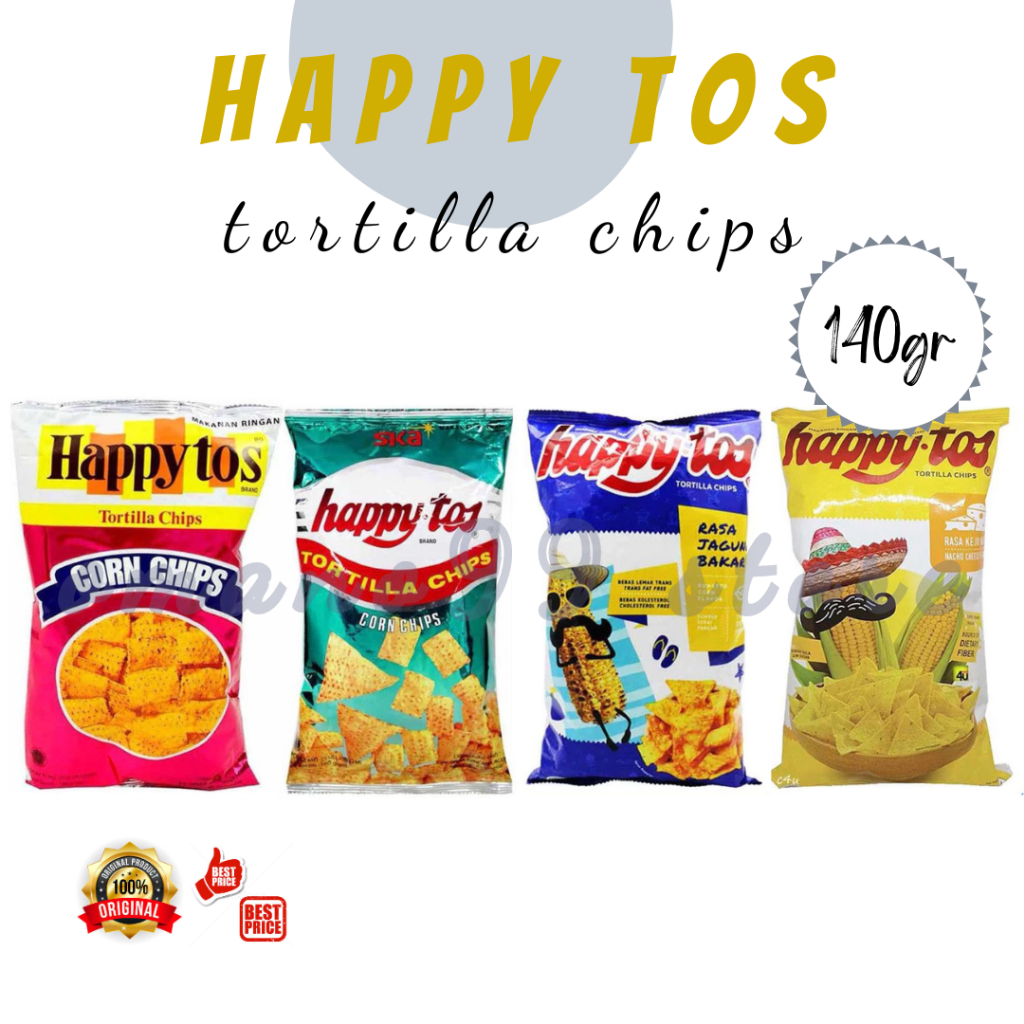 Jual Happy Tos Happytos Snack Tortilla 140 Gram | Shopee Indonesia