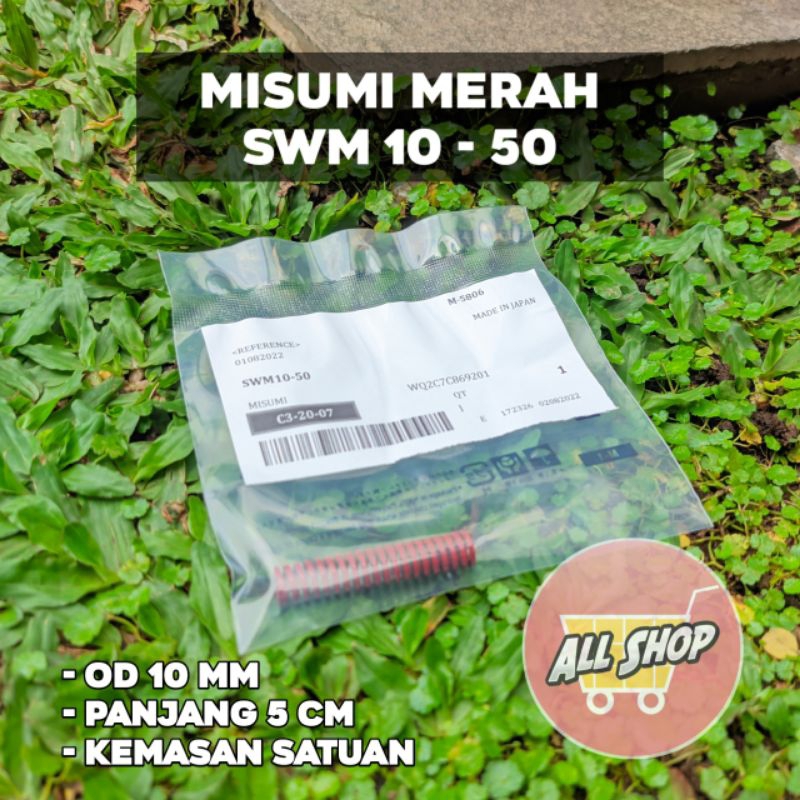 Jual Per Misumi merah SWM 10-50 / Per spring misumi original | Shopee ...
