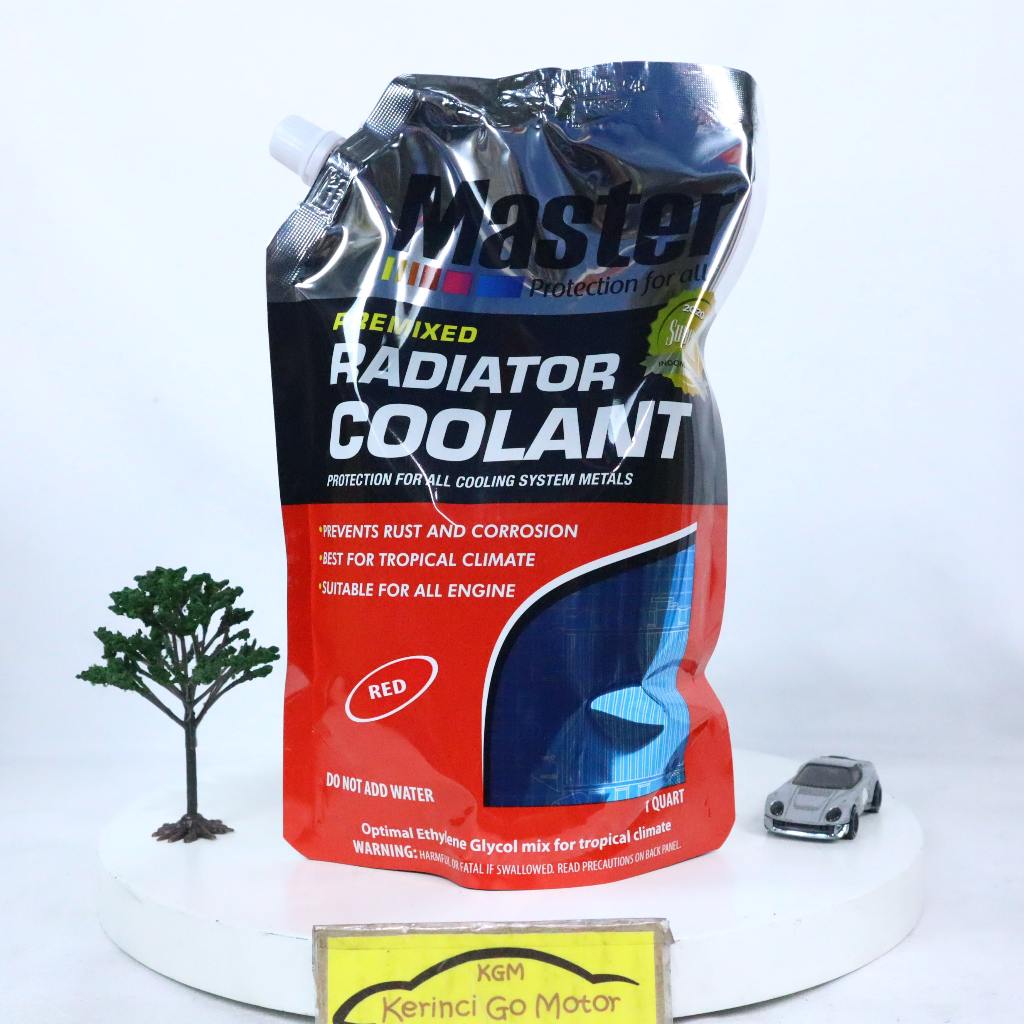 Jual Master Air Radiator Coolant Merah 1 Liter Cairan Pendingin Mobil ...