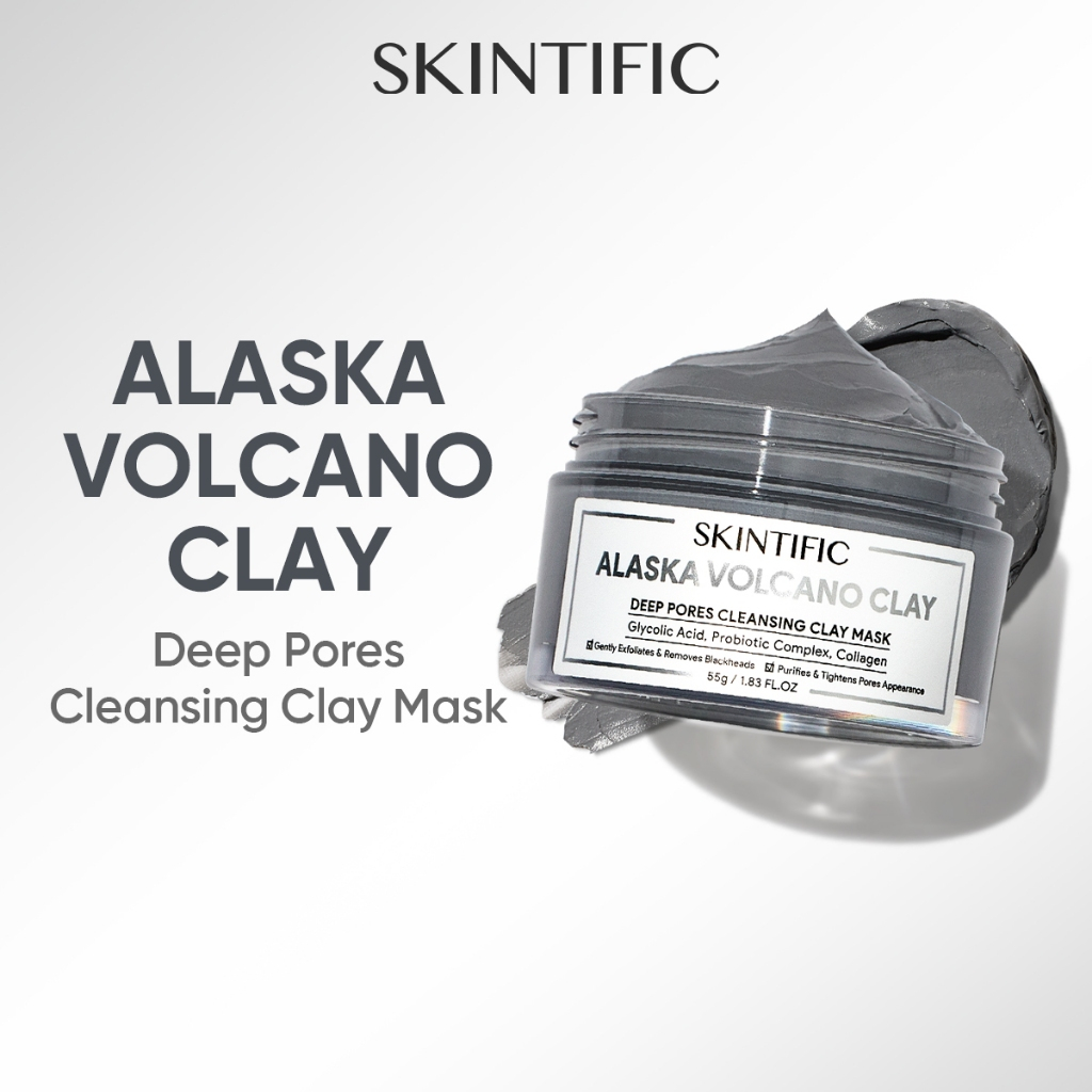Jual SKINTIFIC Alaska Volcano Deep Pore Cleansing Clay Mask JAR ...