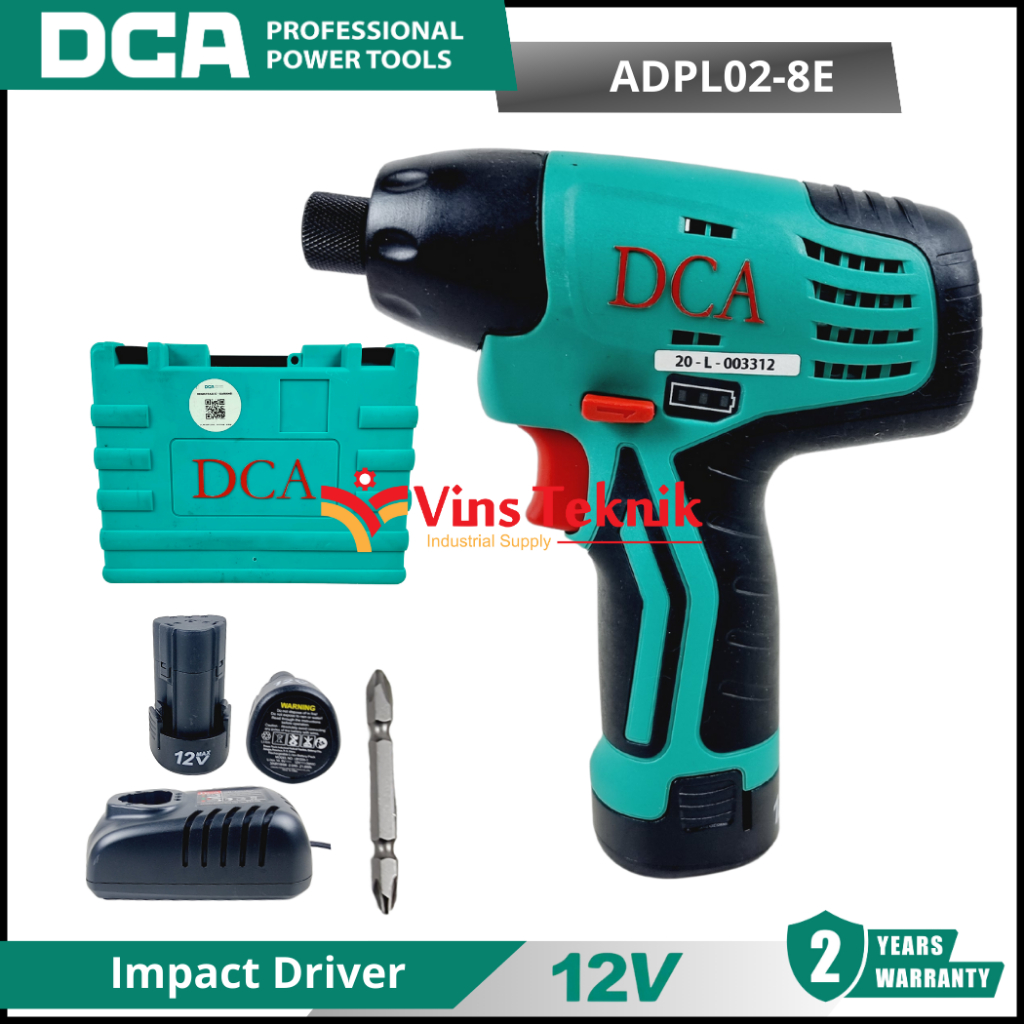 Jual Mesin Bor Obeng Baterai Cordless Impact Driver 12v Dca Adpl02 8ek