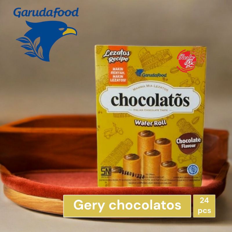 Jual Gery garuda chocolatos Wafer roll, 1 box isi 24 (eceran 500 ...