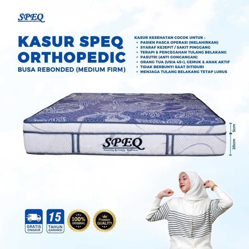 Jual SPEQ Plushtop 25cm Orthopedic Foam Kasur Terapi Tulang Belakang ...