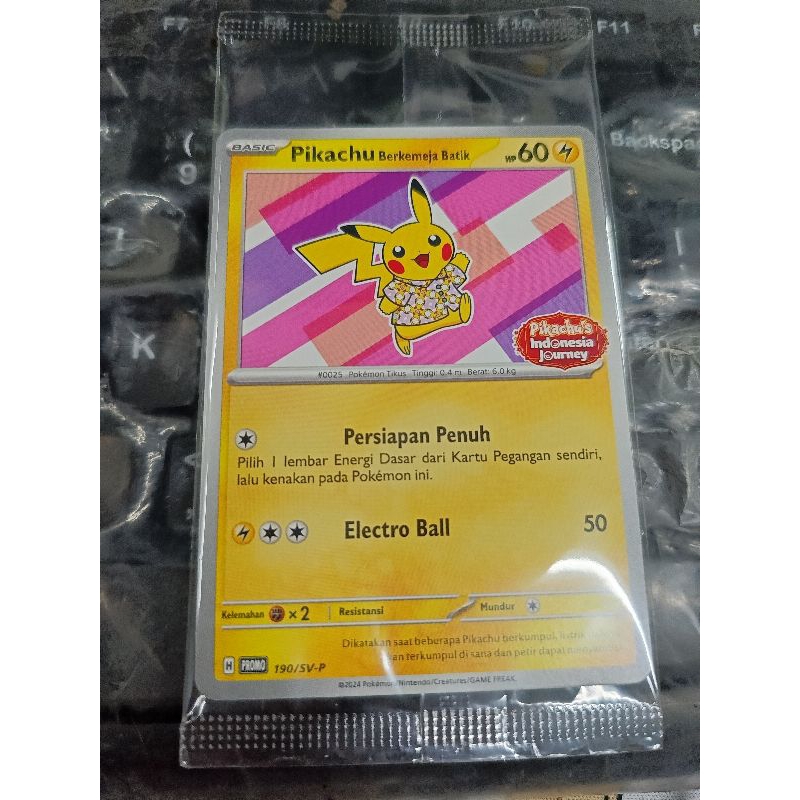 Jual Collector Kartu Pokemon Pikachu Berkemeja Batik Sakura Pink Pikachu's Indonesia Journey ...