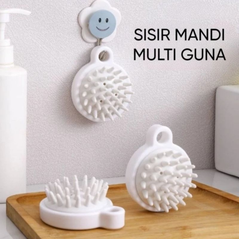 Jual Sisir Bulat Silikon (2 PCS) Sikat Keramas Pembersih Kulit Kepala ...