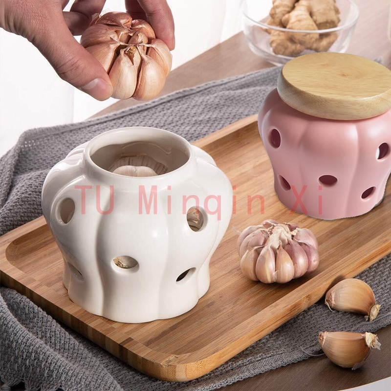 Jual Penjaga Bawang Putih Pink / Jar Keramik Bawang / Tempat Bawang ...