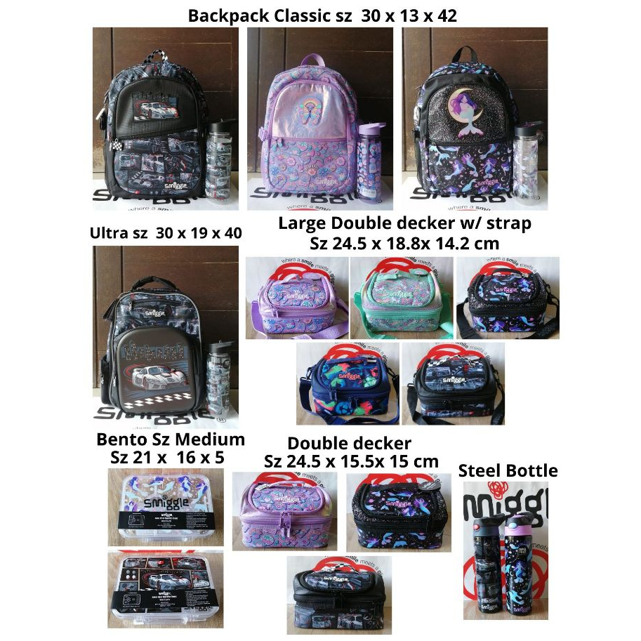 Jual Smiggle Limitless Classic / Foldover / ultra backpack double ...