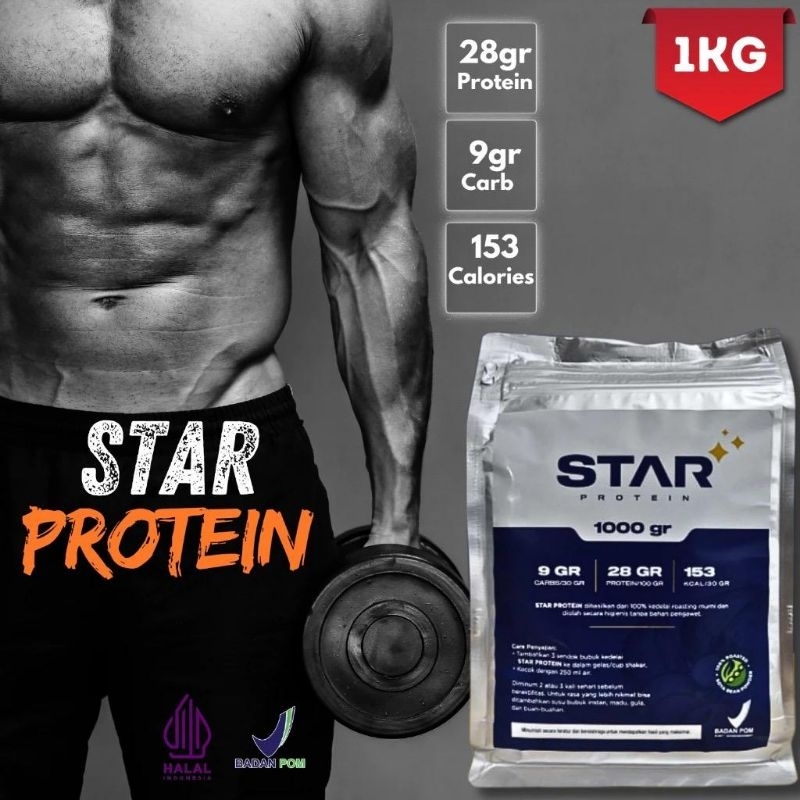 Jual STAR PROTEIN WHEY PROTEIN BUBUK KEDELAI MURNI - 1 KG | Shopee ...