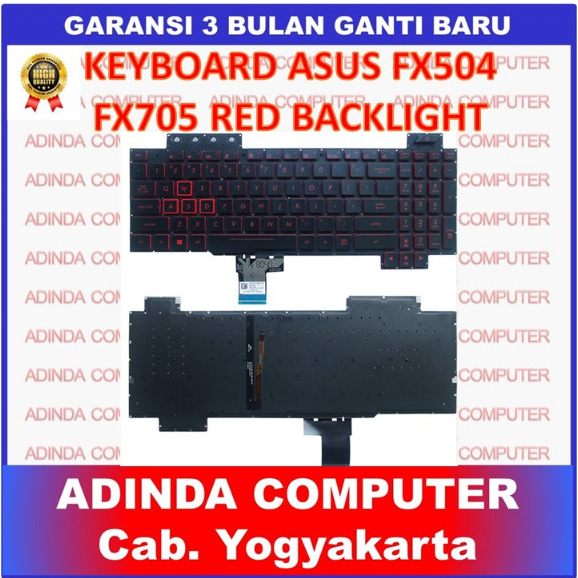 Jual Keyboard Asus TUF FX504 FX505 FX504D FX504G FX504GD FX86F Red ...
