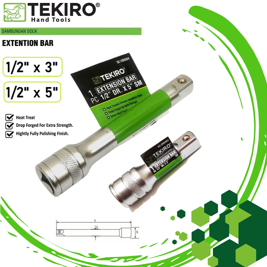 Jual TEKIRO Sambungan Sok Sock Shock Socket 1/2" x 3 5 Inch Extension ...