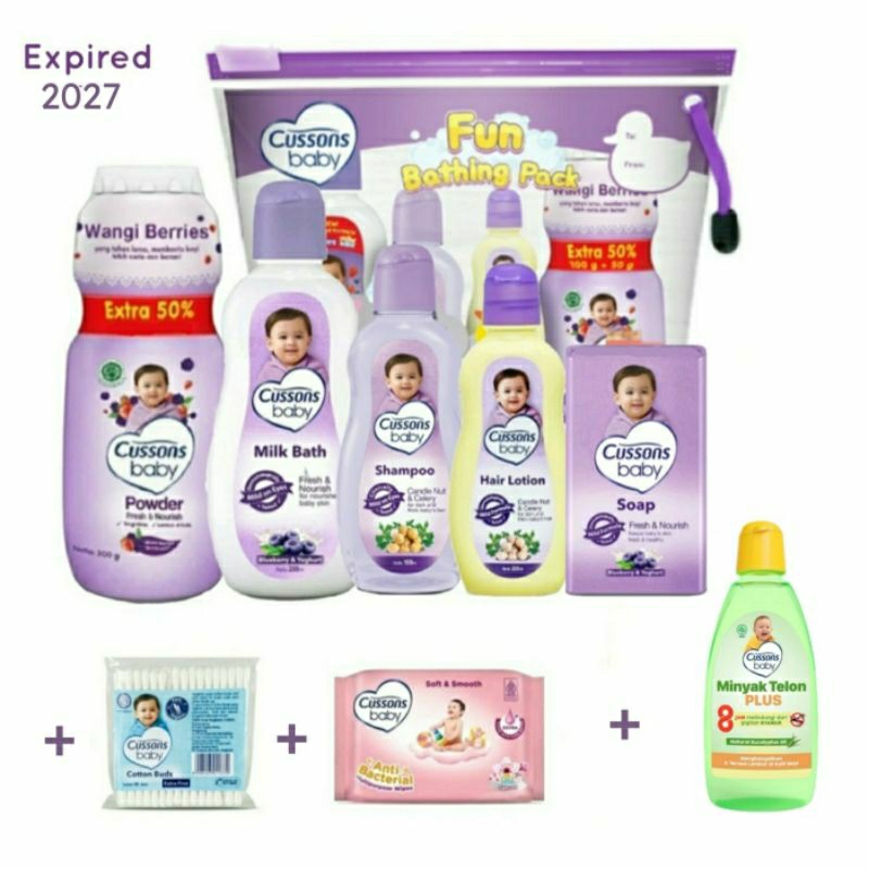 Jual 8 in 1 | 7 in 1 Cussons Baby Fun Bathing Pack + Telon Complite ...