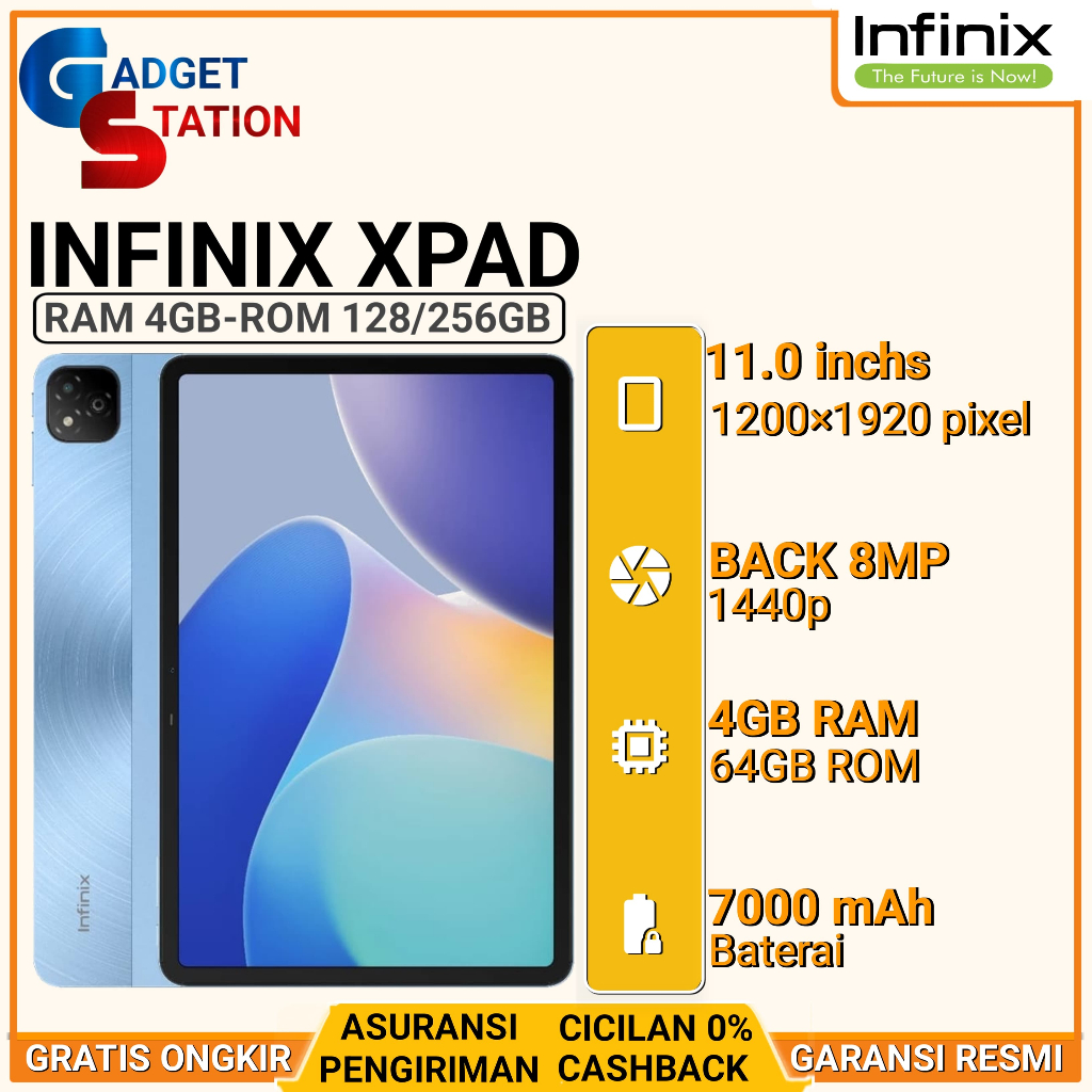 Jual INFINIX TAB XPAD 20 SIM CARD RAM [8GB+256GB] / TAB INFINIX GARANSI ...