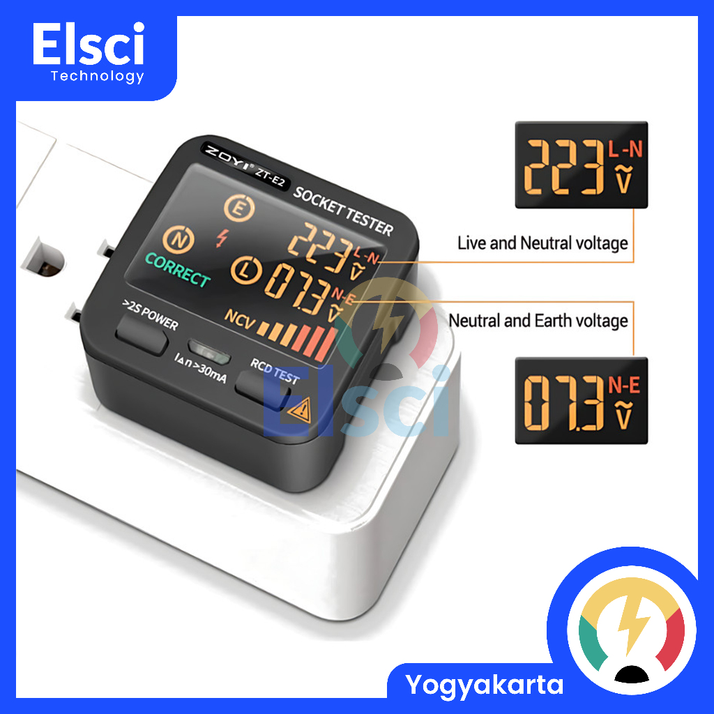 Jual Zoyi ZT-E2 Digital Smart Socket Tester | Shopee Indonesia